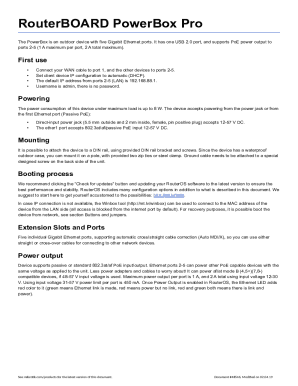 Fillable Online MikroTik PowerBox Pro Five Gigabit Ethernet Port Router ...