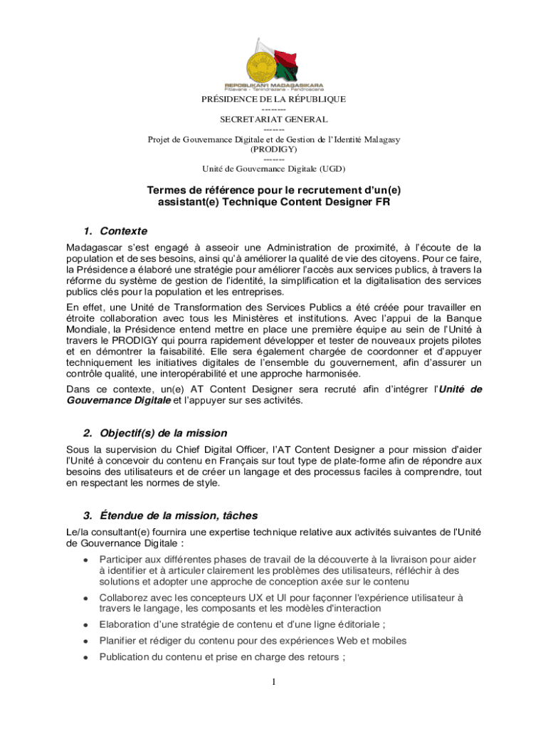 Remplissable En Ligne Termes de rfrence pour le recrutement d'un(e) assistant( ... Fax Email ...