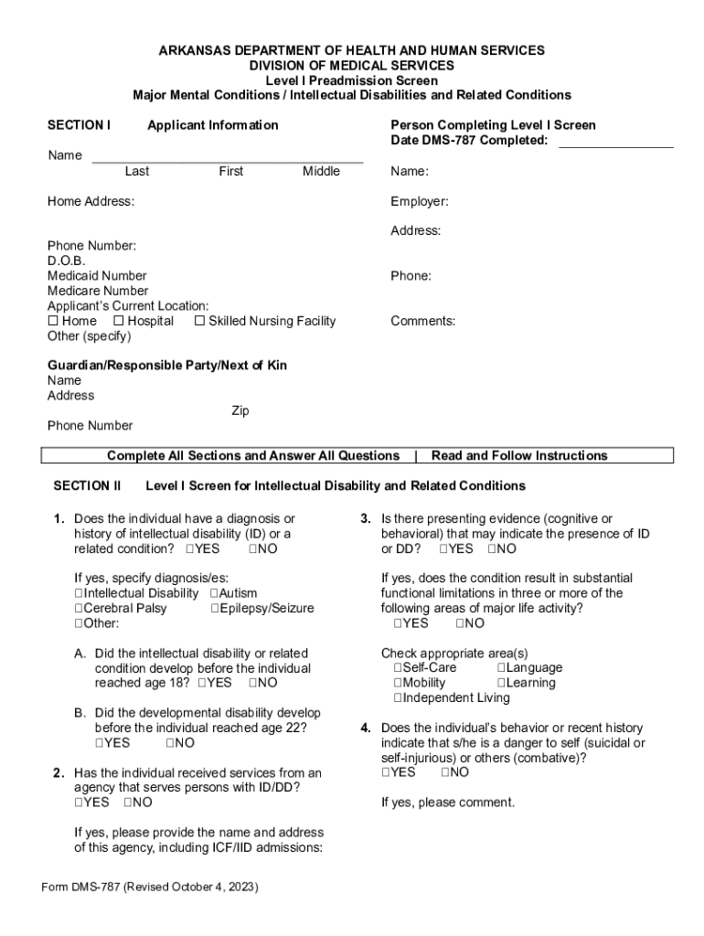 Fillable Online humanservices arkansas Procedures for Determination of Medical Need for Nursing ...