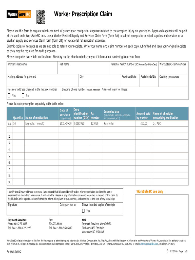 Fillable Online Claim for Medical Reimbursement - US Department of ...