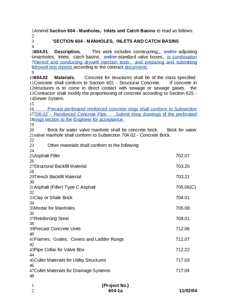 604 Manholes, Catch Basins, Inlets, Inspection Wells ... - ODOT Doc ...