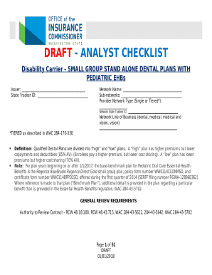 2019 Disability Small Group Stand Alone Dental w/Pediatric EHBs ...