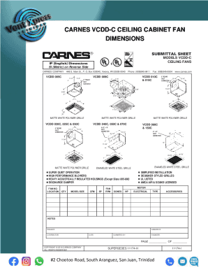 Fillable Online carnes vcdd-i ceiling fans submittal sheet Fax Email ...