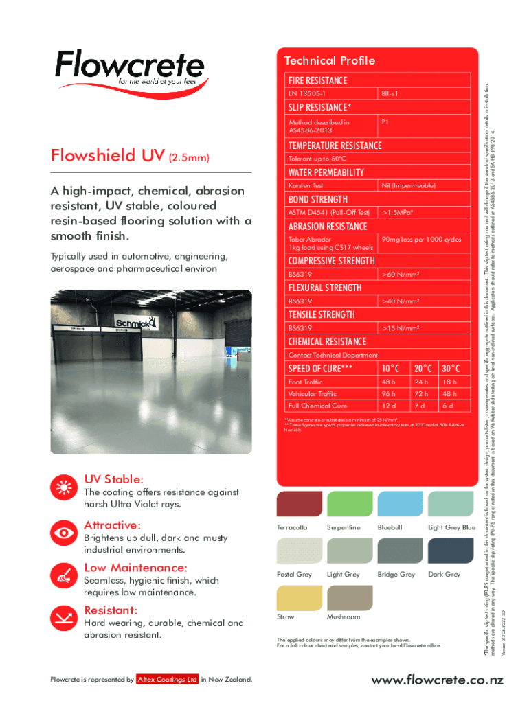 Flowshield UV (2.5mm) - Slip Resistant, Chemical and Abrasion Resistant ...