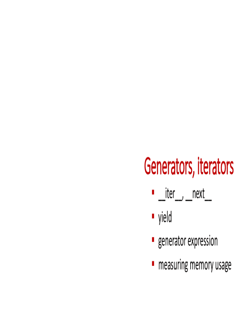 Fillable Online Cs Au 5 Iterators And Generatorspython Practice Book 03