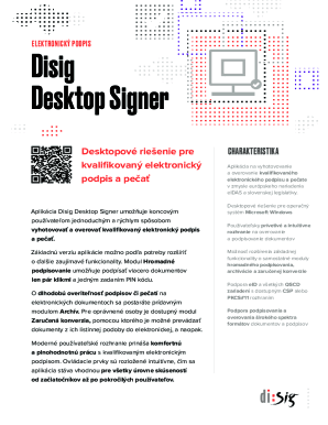 Fillable Online Disig, a.s. - Aplikcia Disig Desktop Signer umouje ...