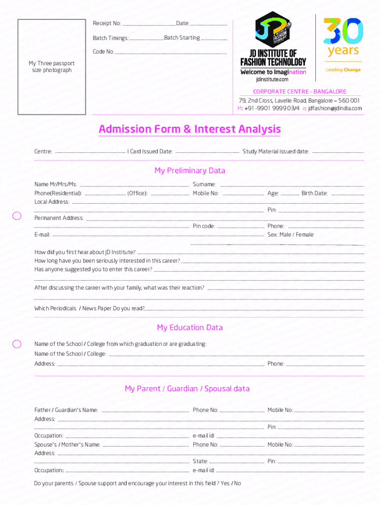 Fillable Online JDI Application Form Fax Email Print - pdfFiller