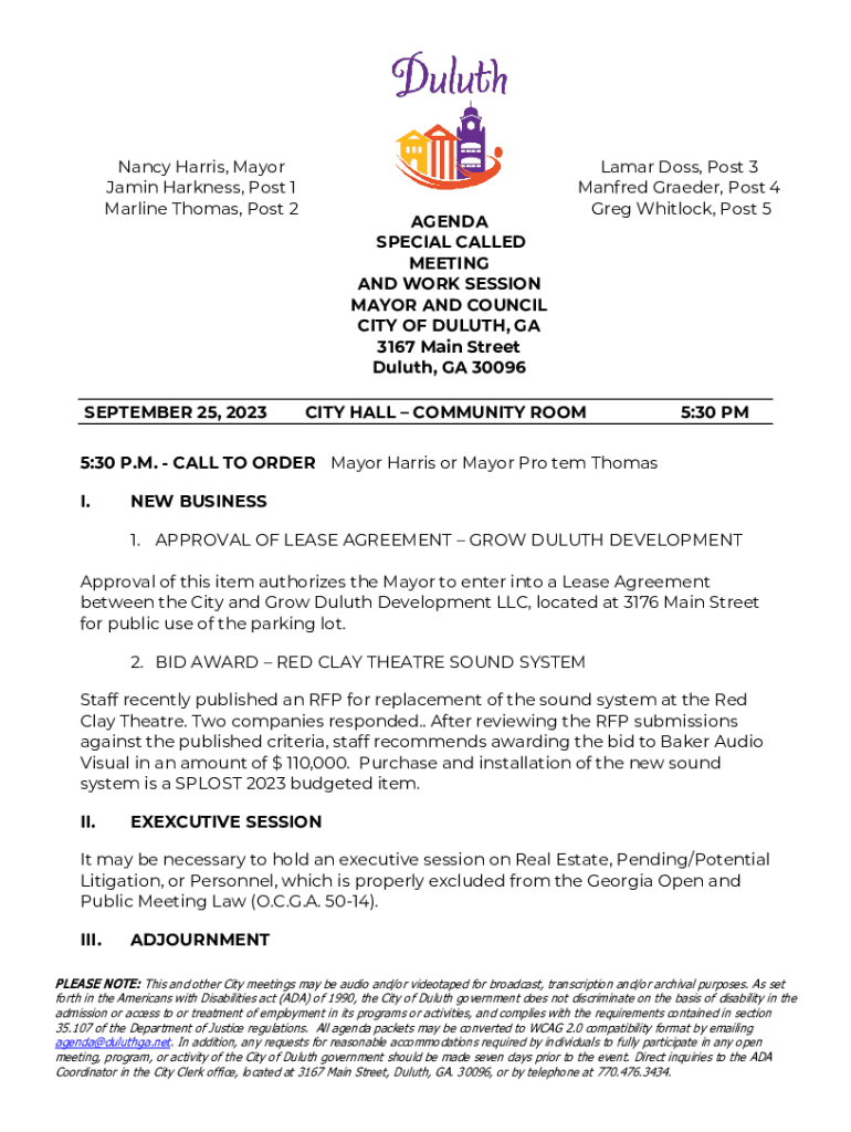 Fillable Online Duluth Mayor Nancy Harris Fax Email Print - pdfFiller