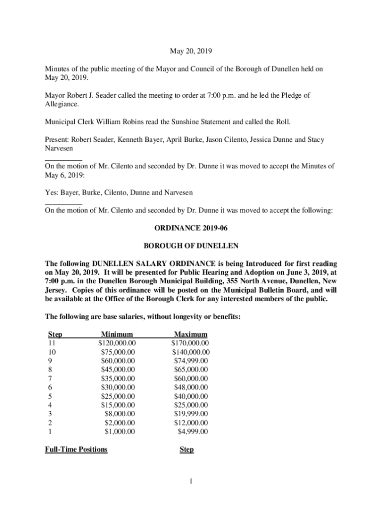 Fillable Online Timeline photos of retiring Dunellen Mayor Robert ...