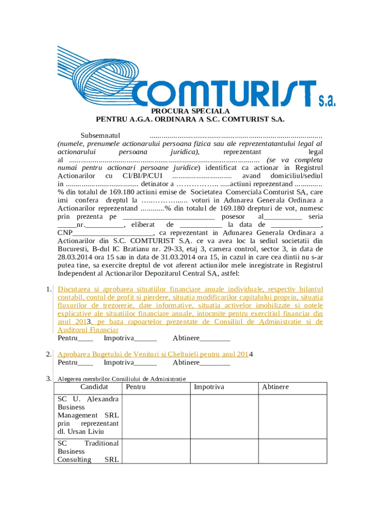 ORDINARA A S Doc Template | pdfFiller