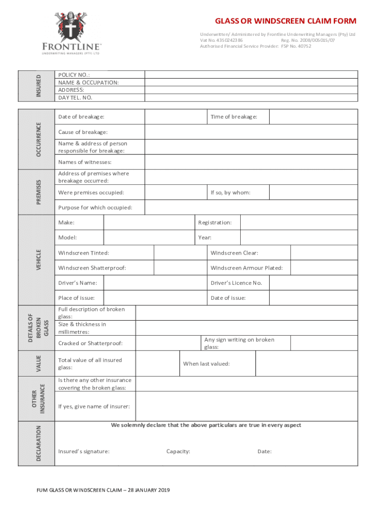 Fillable Online loss or damage claim form - fast track claimsr20 000 Fax Email Print - pdfFiller