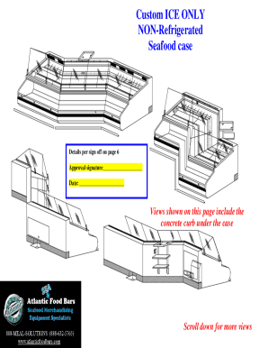 Custom ICE ONLY NON-Refrigerated Seafood Case Details and Dimensions ...