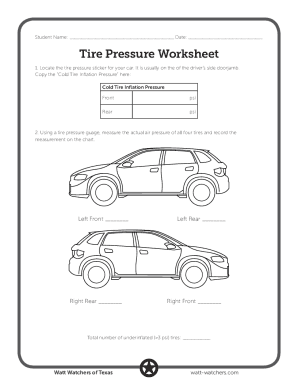 Fillable Online What To Know About Your Vehicle's Tire Pressure ...