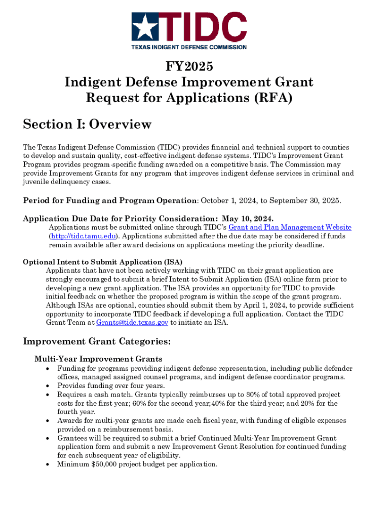 Fillable Online FY2024 Formula Grant Program Request for Applications (RFA) Fax Email Print ...