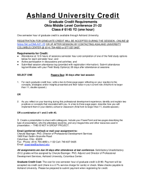 Fillable Online Graduate Credit Options Fax Email Print - pdfFiller