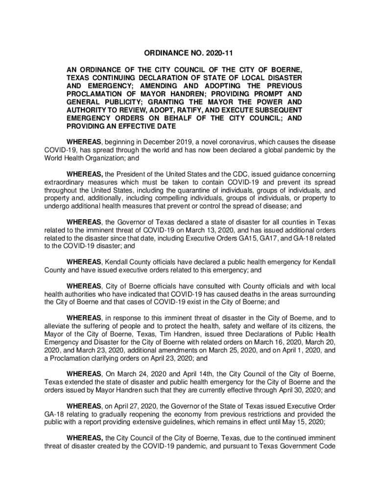 Fillable Online CODE OF ORDINANCES OF THE CITY OF BOERNE, TEXAS Fax Email Print - pdfFiller