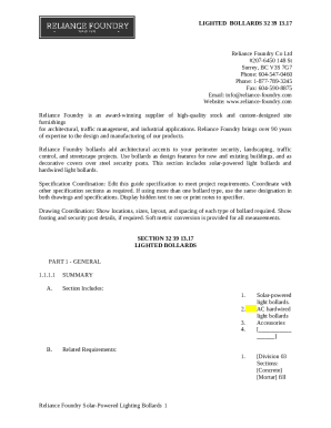 CSI Construction Specs (DOC) Doc Template | pdfFiller