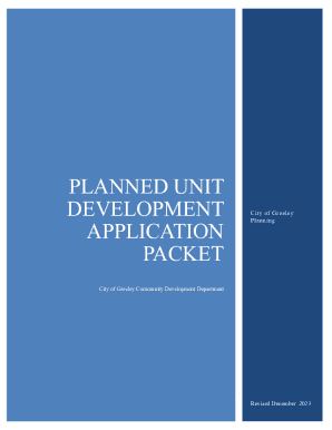 Fillable Online PLANNED UNIT DEVELOPMENT application packet. Annexation ...