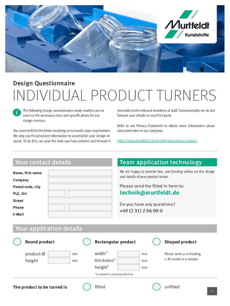 Fillable Online Free Online Product Design Questionnaire Template Fax ...