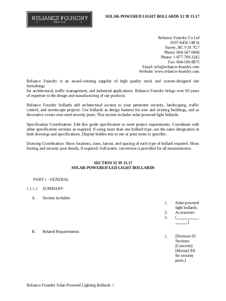 Solar Lighting BollardsEco-Friendly Outdoor Lighting Doc Template ...