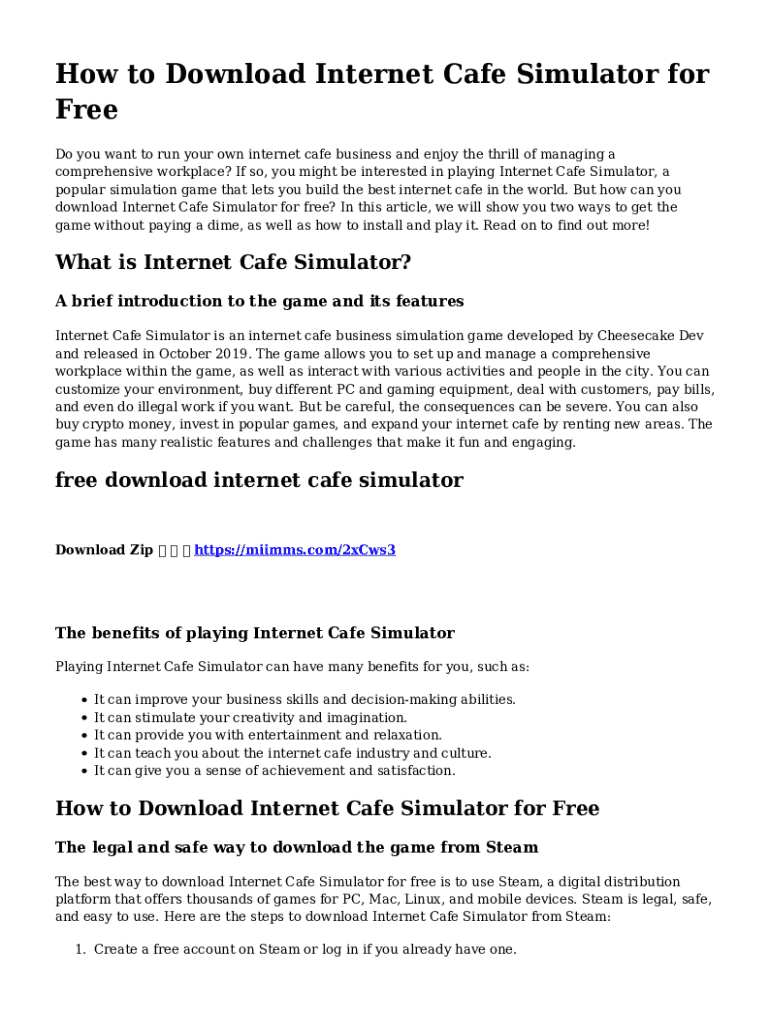 Fillable Online Internet Cafe Simulator on the App Store - Apple Fax ...
