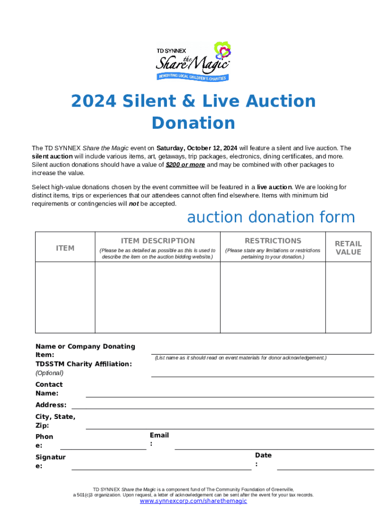 TD SYNNEX's Share the Magic raises a record-breaking ... Doc Template ...