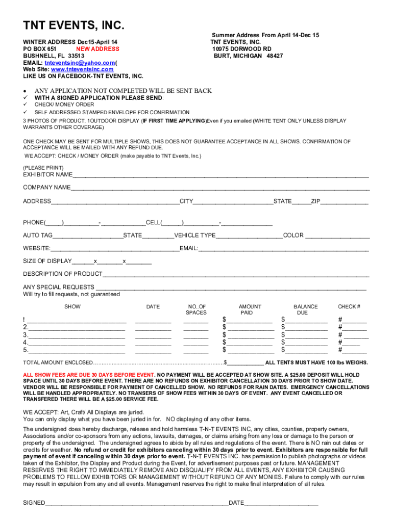 Fillable Online EXHIBITOR-vendor-APPLICATION- ... Fax Email Print - pdfFiller