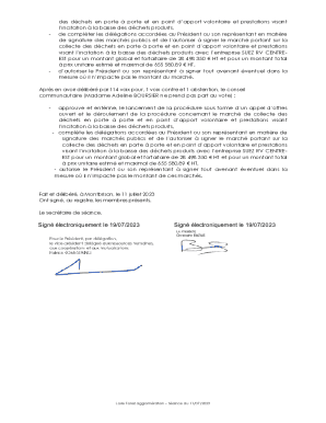 Remplissable En Ligne OBJET : AUTORISATION A SIGNER LE MARCHE DE COLLECTE DES Fax Email Imprimer ...
