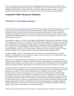 Fillable Online Censored Video Removal Software Fax Email Print - pdfFiller
