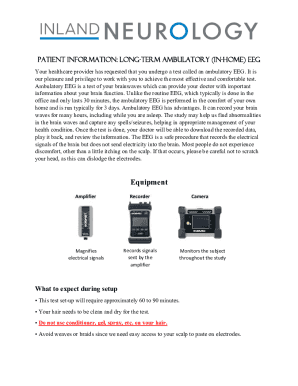 Patient Information: Long-Term Ambulatory EEG Test Procedure 2022 ...