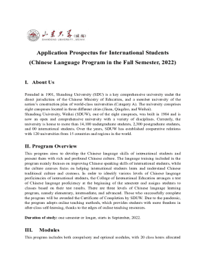Shandong University Chinese Language Program Fall Semester 2022 ...