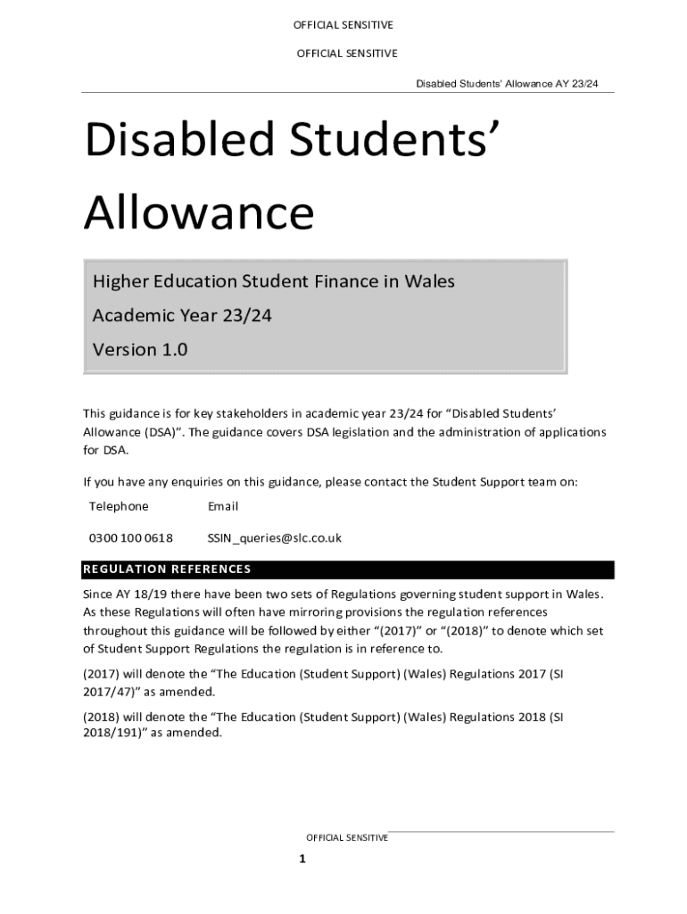 Fillable Online SLC introduces improved Disabled Students' Allowance ... Fax Email Print - pdfFiller