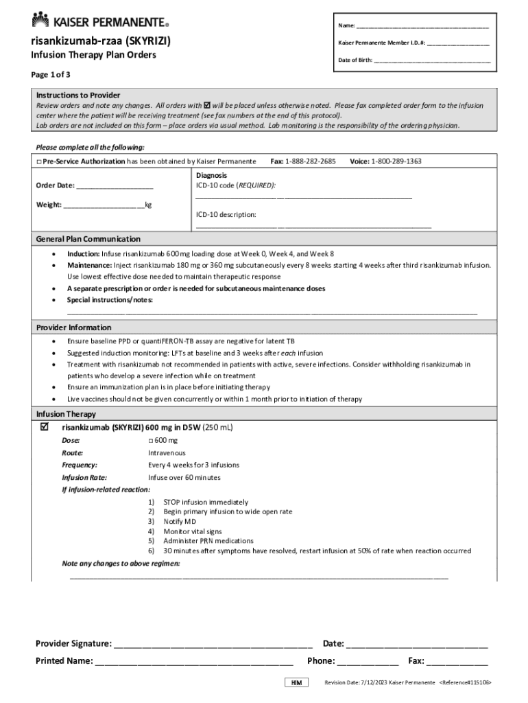 Fillable Online Risankizumab-RZAA (Skyrizi) Updated Prior Authorization ...