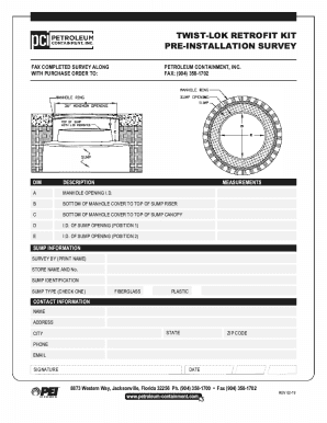 Fillable Online Twist-Lok Retrofit Lid Survey Form Fax Email Print ...