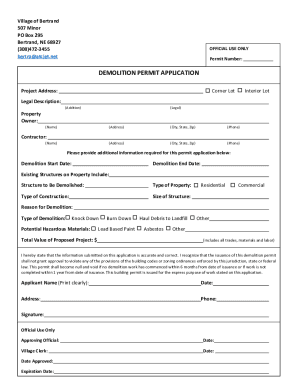 Fillable Online request form authorization certificate - demolition Fax Email Print - pdfFiller