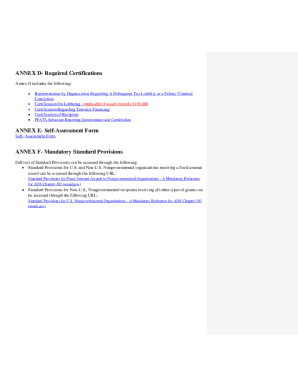 Fillable Online Required Certifications and Self-Assessment Form Fax ...