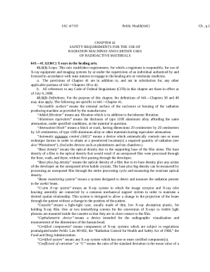 SAFETY REQUIREMENTS FOR THE USE OF RADIATION ... Doc Template | pdfFiller