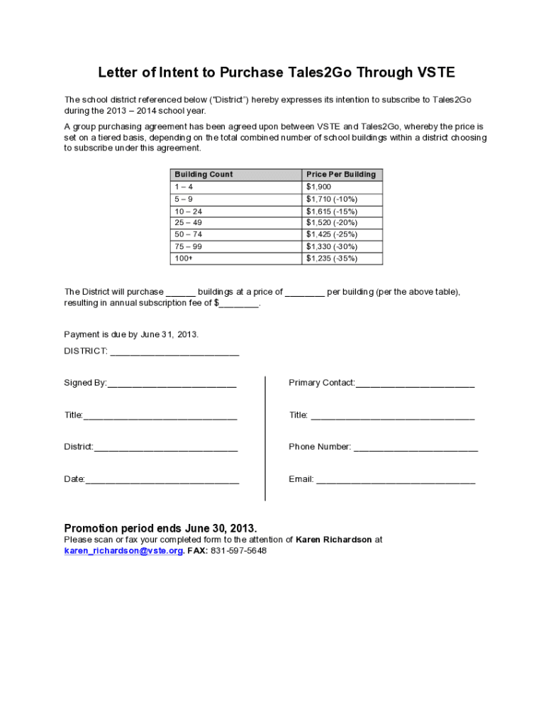 Fillable Online letter of intent to purchase real property - the state of texas Fax Email Print ...