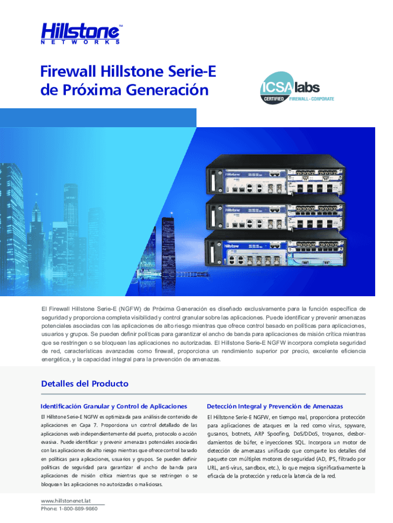Completable En línea Next Generation Firewalls - Hillstone Networks Fax ...