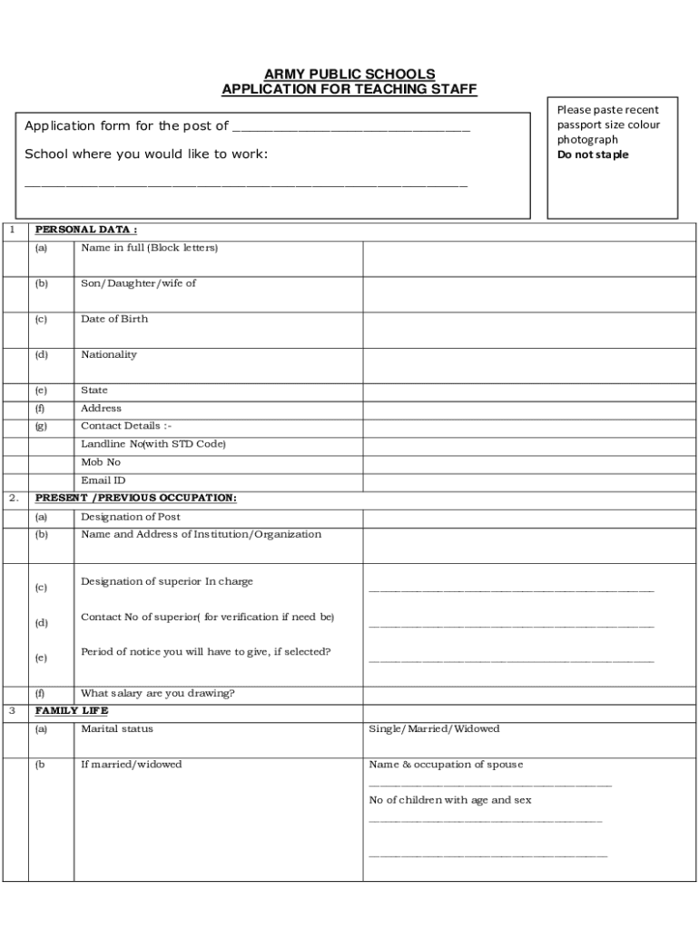 Fillable Online Army Public School, Kanpur Fax Email Print - pdfFiller