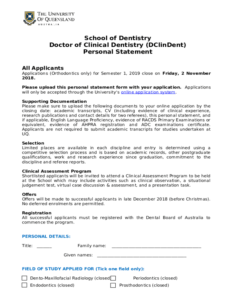 Dental School Personal Statements Explained (With ... - dentistry uq ...