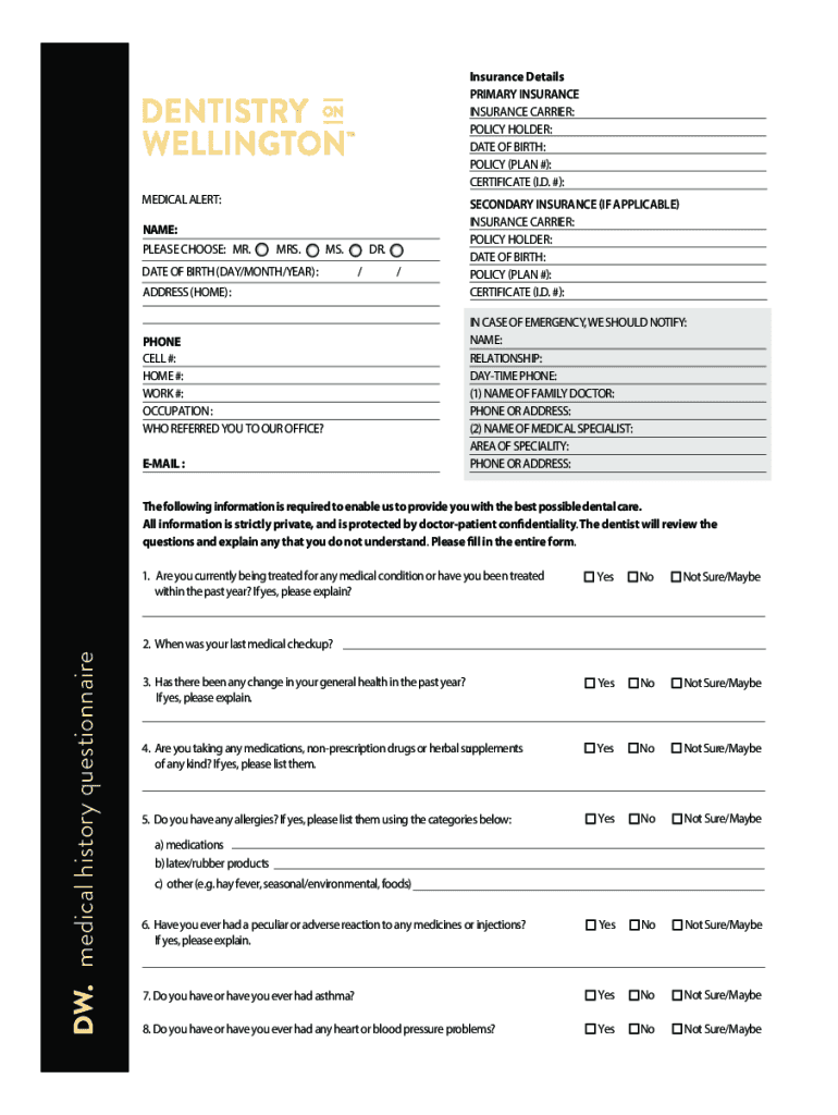 Fillable Online POLICY (PLAN #): Fax Email Print - pdfFiller