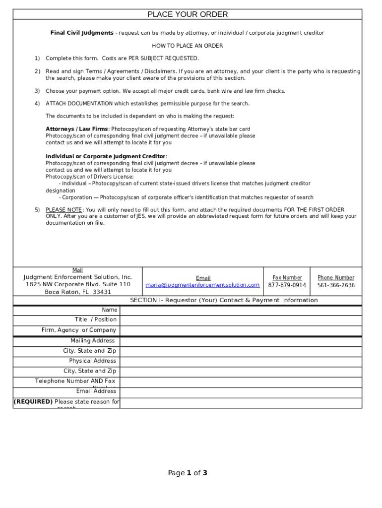 Judgment: What It Is, How It Works, Examples Doc Template | pdfFiller