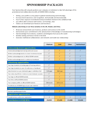Fillable Online Corporate Sponsorship Packages: How a Well-Designed ...
