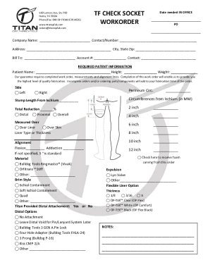 Fillable Online TF CHECK SOCKET Fax Email Print - pdfFiller