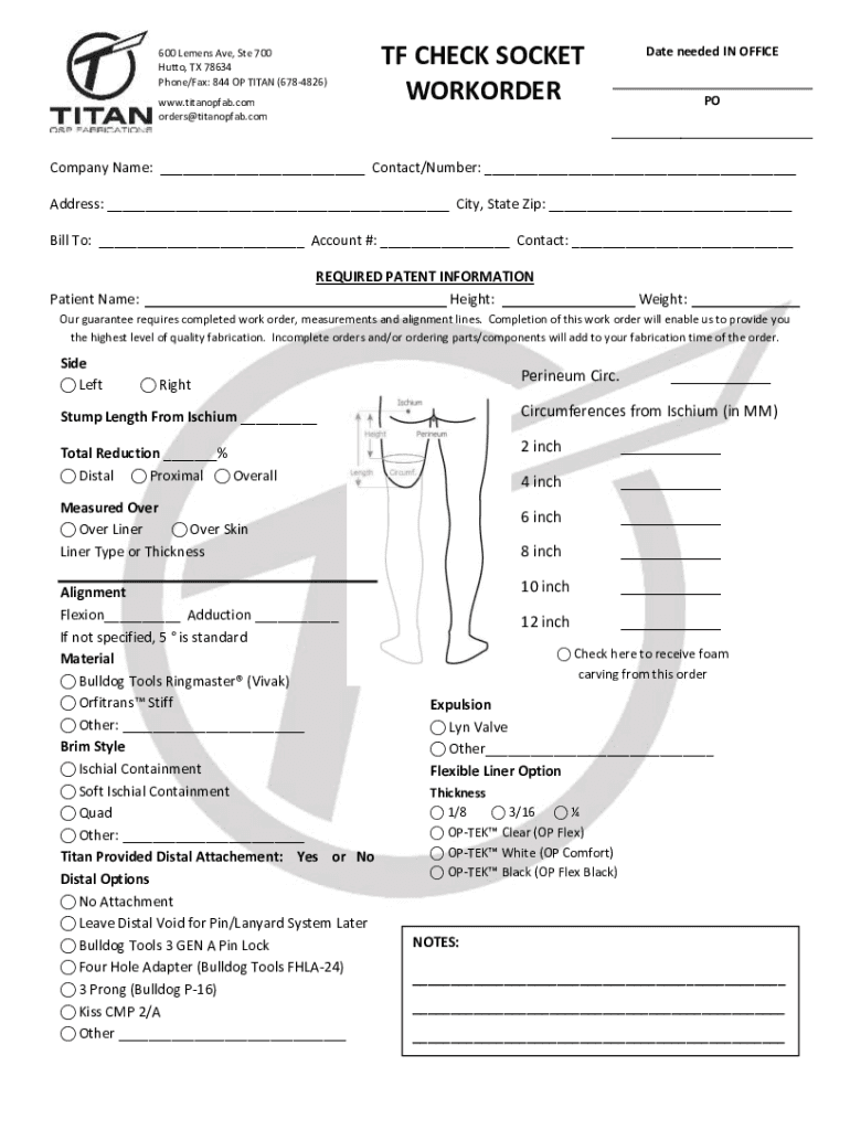 Fillable Online TF CHECK SOCKET Fax Email Print - pdfFiller