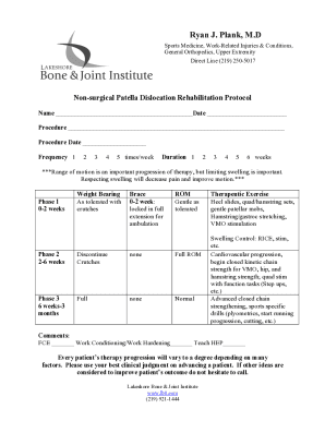 Fillable Online Nonsurgical Patella Dislocation Rehabilitation Protocol ...