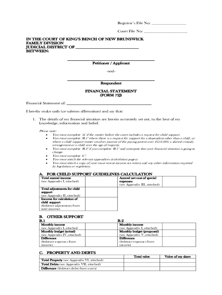 Fillable Online Form-72J-Financial-Statement-2022. ... Fax Email Print ...