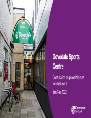 Fillable Online Chelmsford's Dovedale Sports Centre set for improvement ...