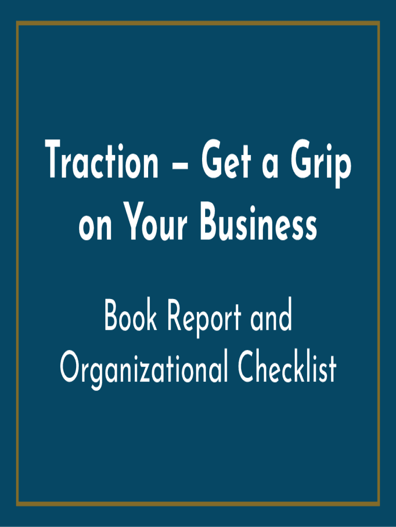 Fillable Online Book Summary - Traction: Get a Grip on Your Business ...